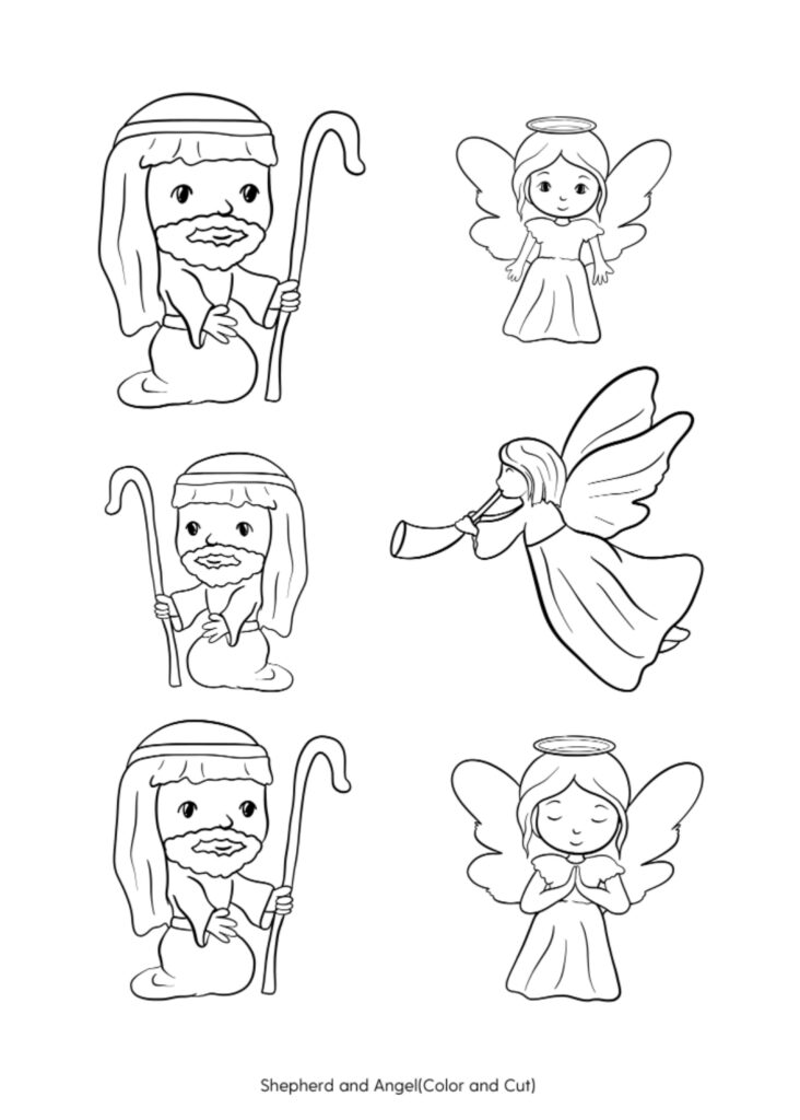 6 Nativity Scene Printable Coloring Pages To Bring The Christmas Story ...