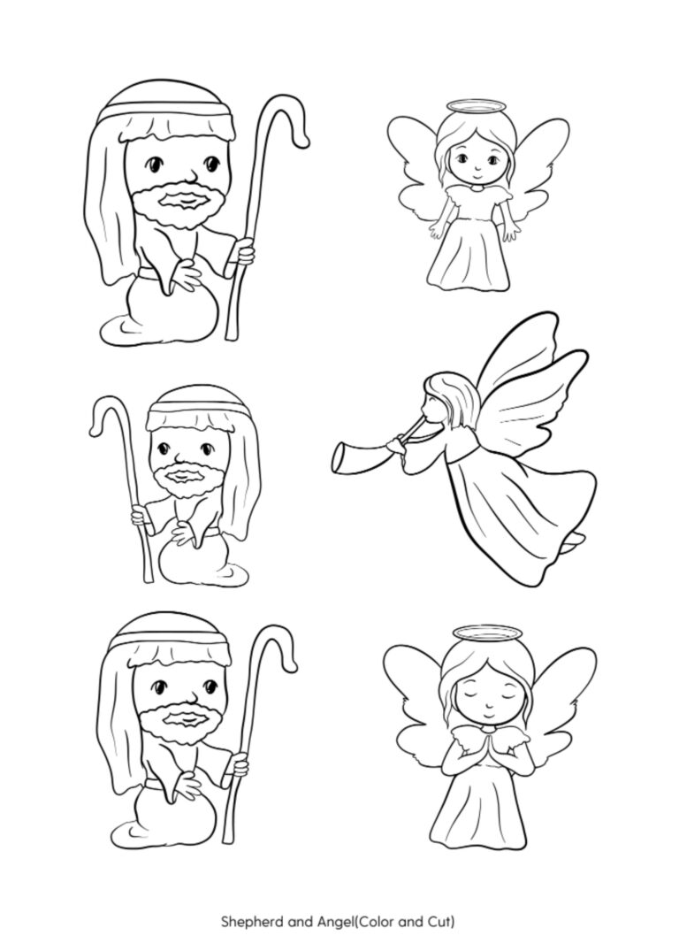 6 Nativity Scene Printable Coloring Pages To Bring The Christmas Story ...