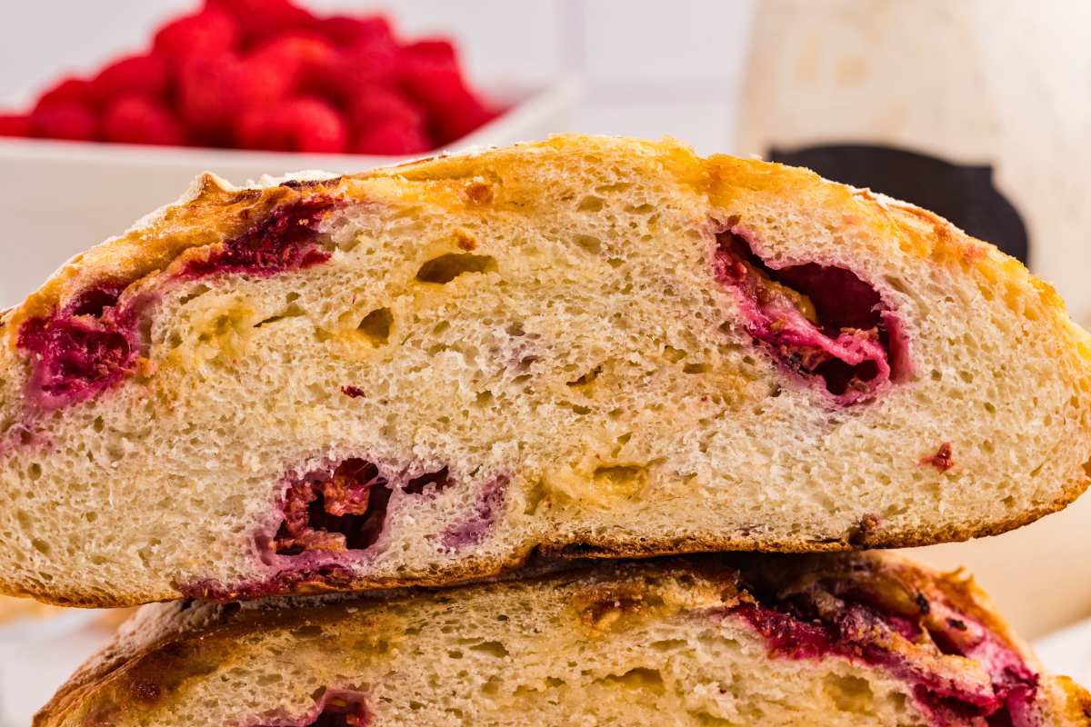 White Chocolate Raspberry Sourdough Bread