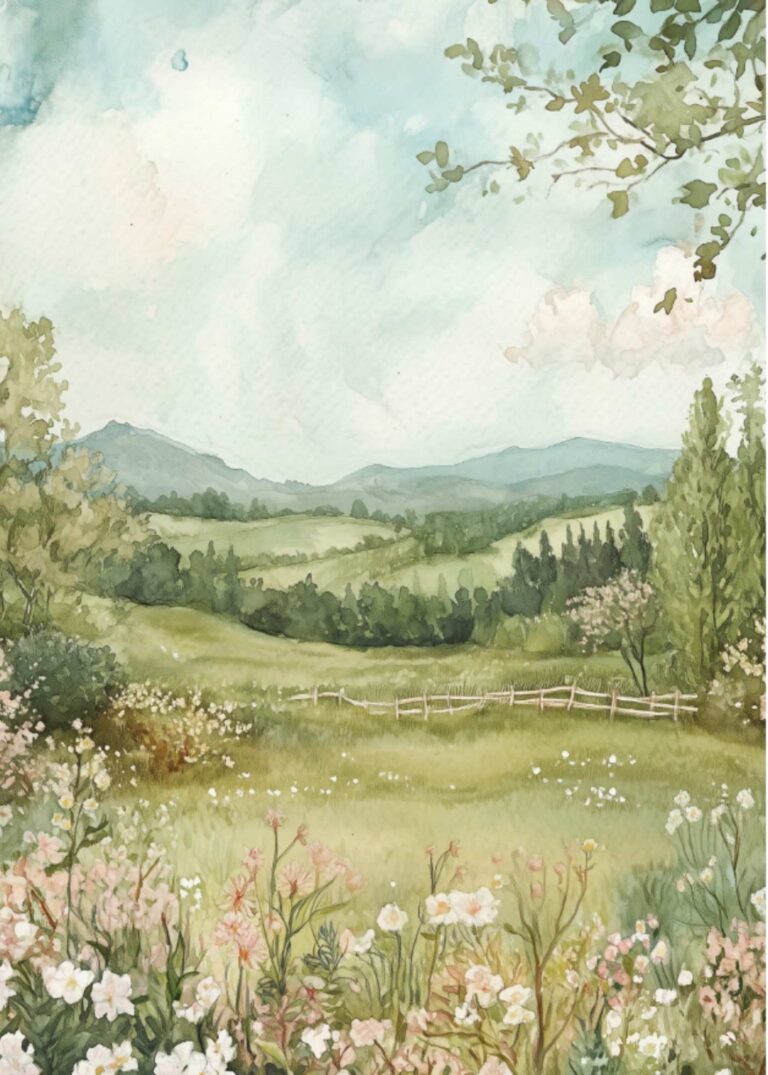 Spring Landscape Wall Art Printables