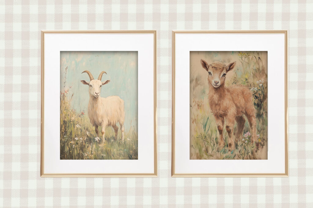 Spring Goat Wall Art