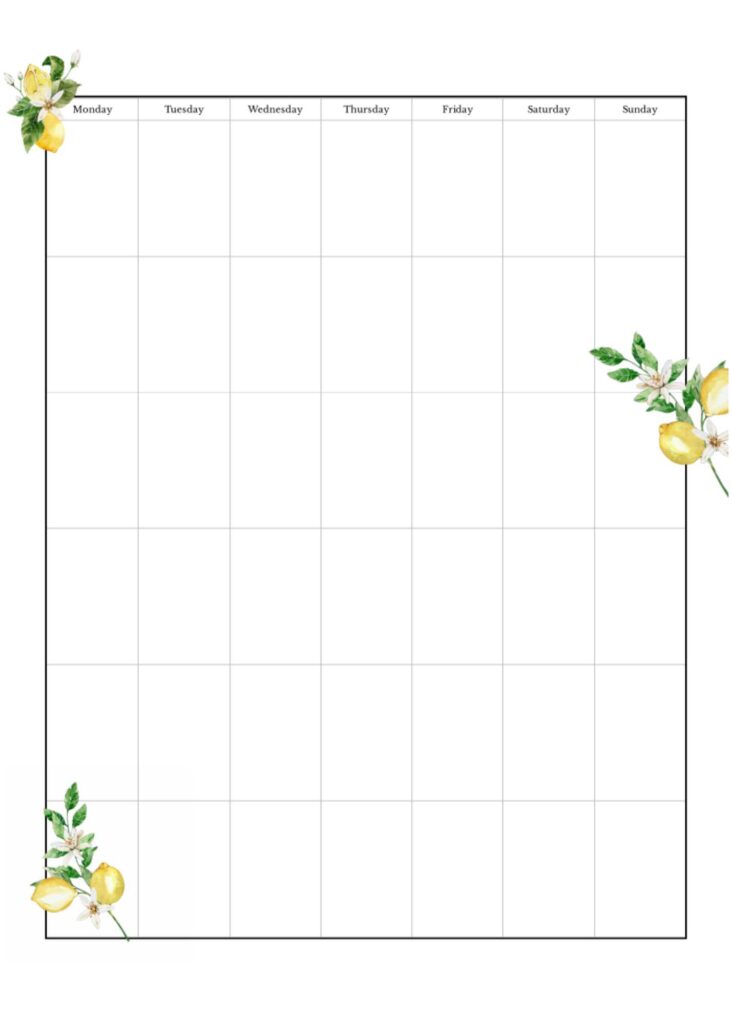 Simple Lemon Planner Pages (Free Download)