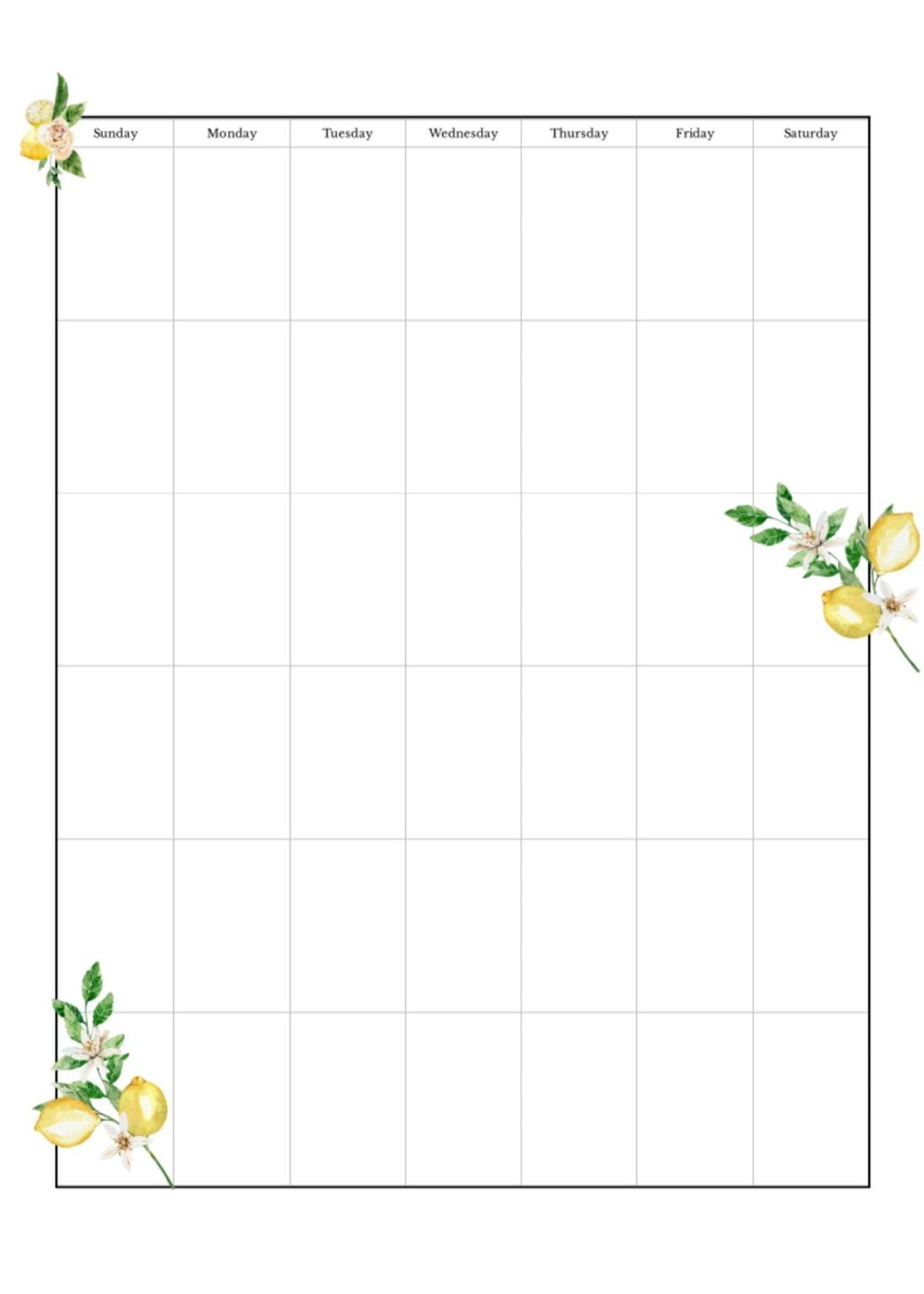 Simple Lemon Planner Pages (Free Download)