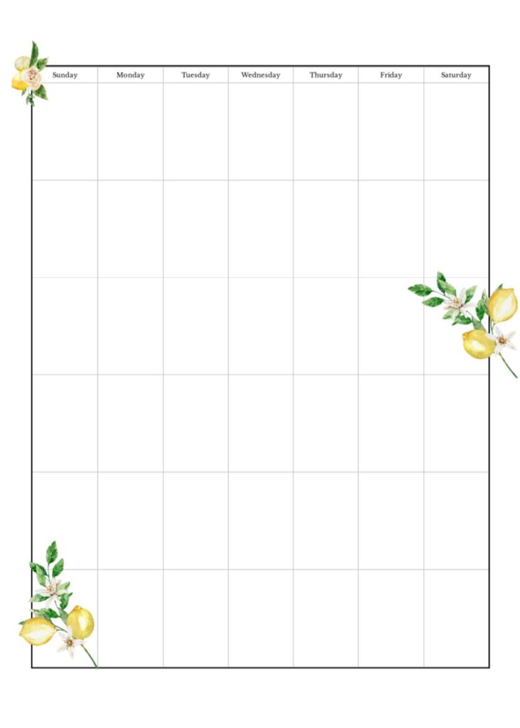 Simple Lemon Planner Pages (Free Download)