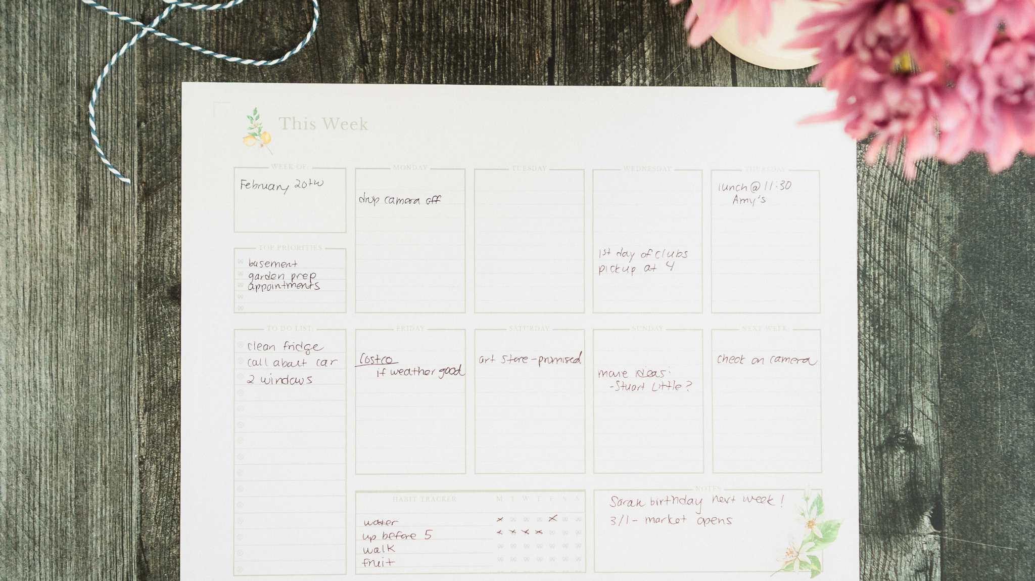 Simple Lemon Planner Pages (Free Download)