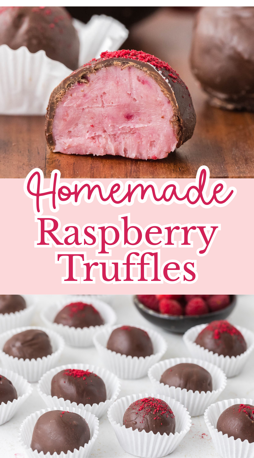 Homemade Chocolate Raspberry Truffles